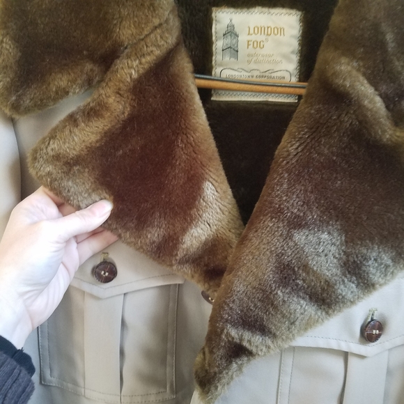 London Fog | Jackets & Coats | Vintage 97s Mens London Fog Faux Fur Lined Coat Jacket 38 R Dry ...